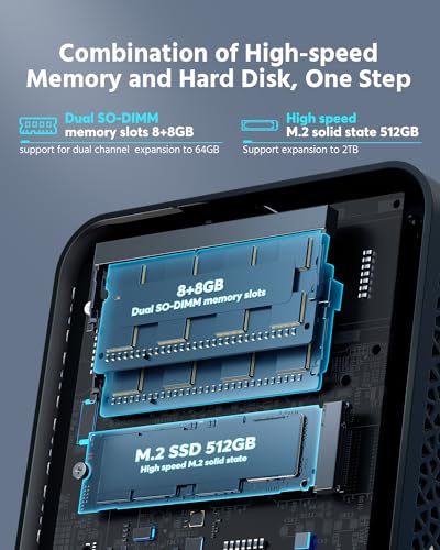 KAMRUI Mini PC Ryzen 7 5700U(8C/16T, up to 4.3GHz), Windows 11 Mini Computer 16GB DDR4 RAM 512GB M.2 2280 NVME SSD Mini PC Gaming, 4K Dual Display Mini Desktop Support WiFi6/BT5.2/Dual Channel