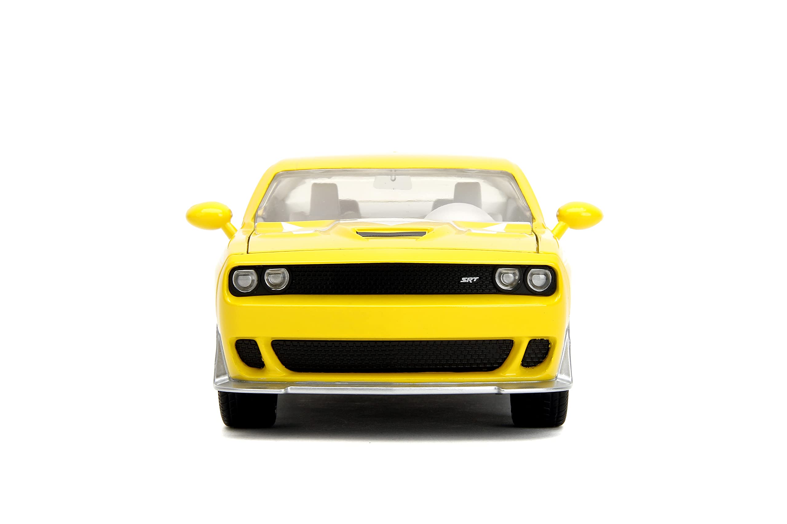 Power Rangers 1:24 2015 Dodge Challenger SRT Hellcat Die-Cast Car & 2.75" Yellow Ranger Figure, Toys for Kids and Adults