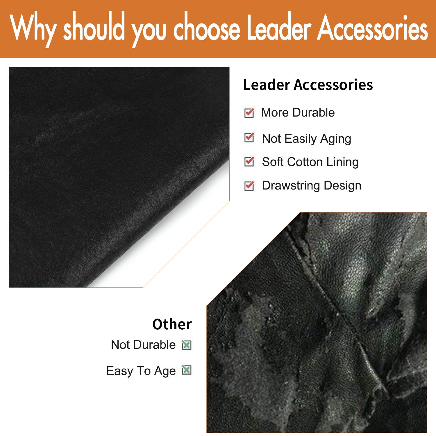 Leader Accessories Easy Setup RV Cover Extra Thick 5 Layers Travel Trailer Cover Camper Cover with Assist Poles (14" X 5")