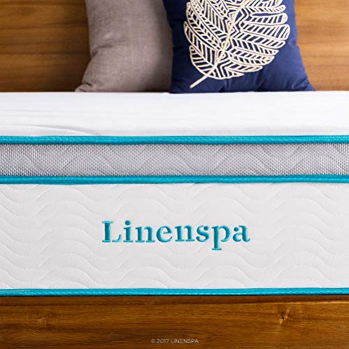 Linenspa 12 Inch Gel Memory Foam Hybrid Mattress - Ultra Plush - Individually Encased Coils - Sleeps Cooler Than Regular Memory Foam - Edge Support - Quilted Foam Cover - Full