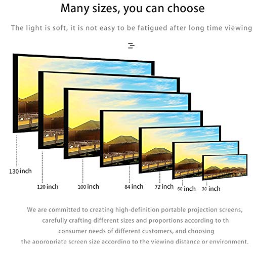 KXDTZ Projector Screen 16:9 Metal Anti Light Curtain Reflective Fabric Cloth for DLP Projector (Size : 133inch)
