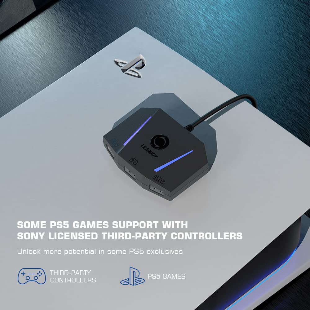 leadjoy 【2022 New Version】 VX2 AimBox Keyboard Mouse Adapter for Xbox One, Xbox Series X/S, Nintendo Switch, PS4, PS5, Game Consoles for FPS, TPS and RTS