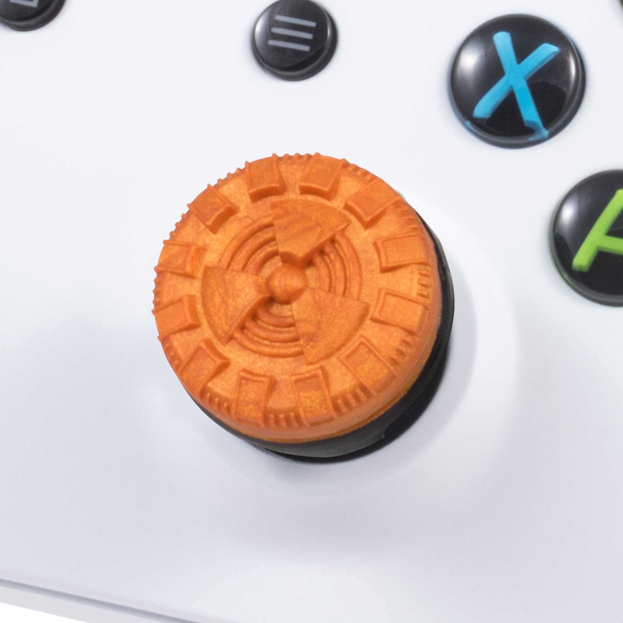 KontrolFreek Atomic for Xbox One and Xbox Series X Controller | Performance Thumbsticks | 2 Mid-Rise Convex | Orange