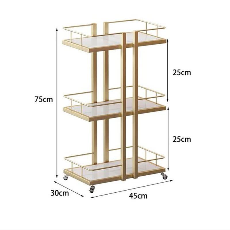 XXXDXDP Trolley Kitchen Storage Rack Nail Shop Storage Basket Removable Storage Cart