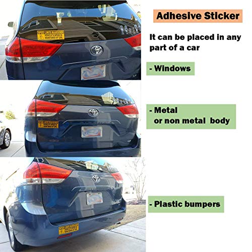 TOTOMO 2pk Vehicle Speed is Monitored by GPS Speed Limits are maintained Sticker 10"x3.5" Highly Reflective Premium Quality Car Safety Caution Sign #SDM-14
