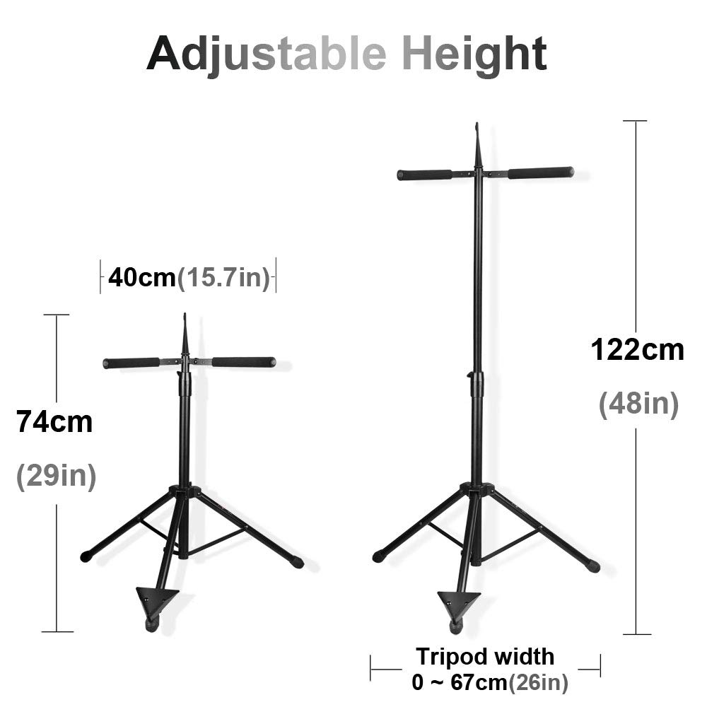 Mr.Power Adjustable Foldable Tripod Stand for Cello with Hook for Bow