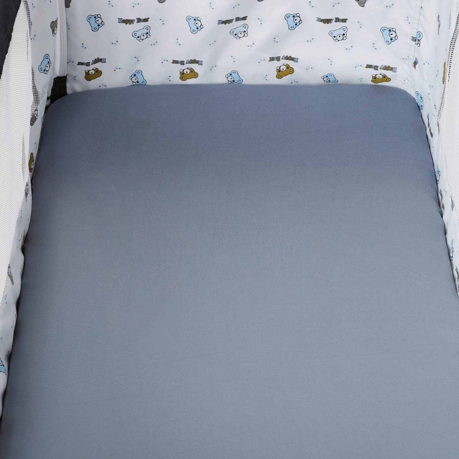 Tontukatu Pack n Play Sheet Stretchy Fitted Portable Mini Crib Sheets Set 3 Pack,Playard Sheets Convertible Playard Mattress Cover,Ultra Soft Jersey Material,Elephant Tiger,Fox & Grey
