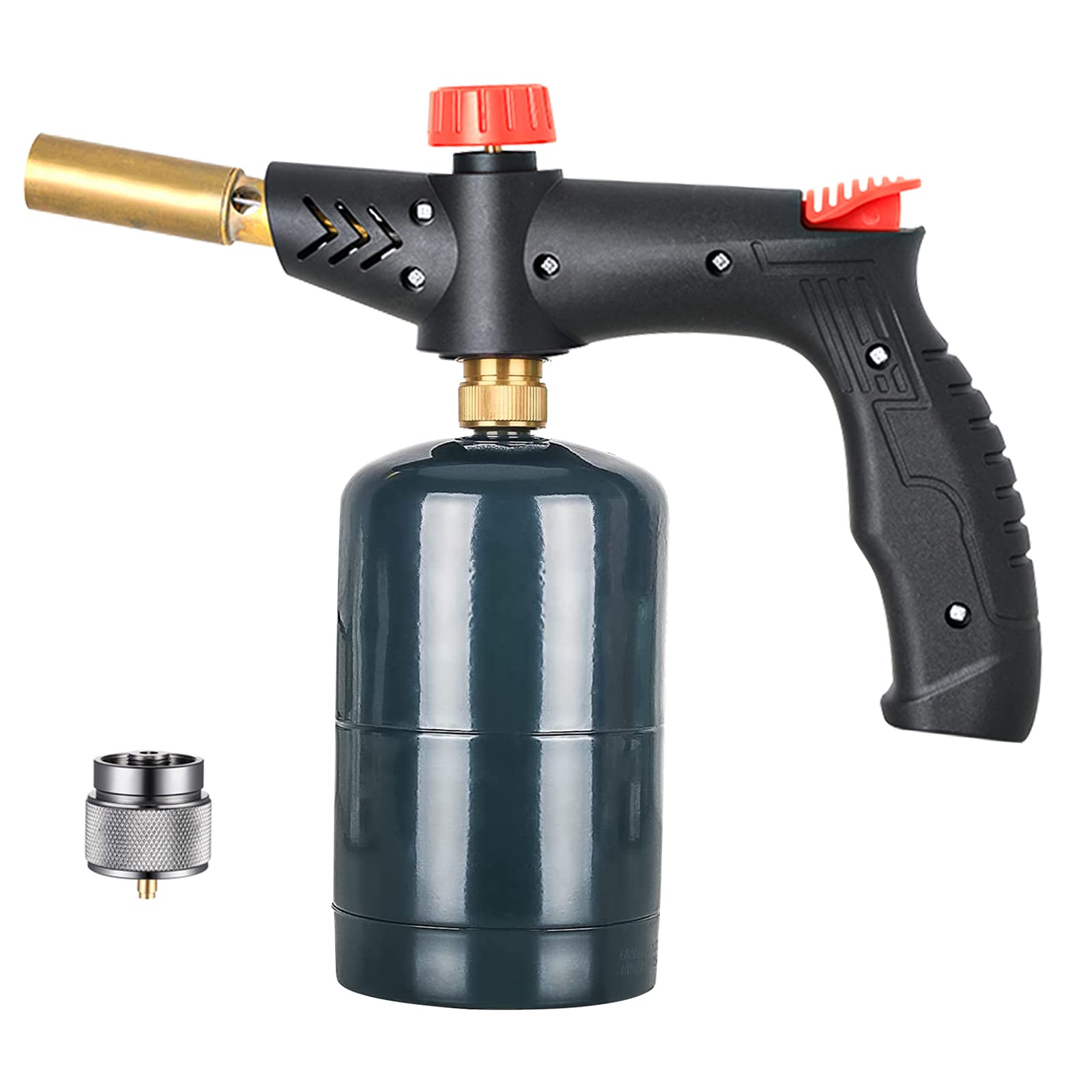POWERFUL Grill Gun Propane Torch - Taschyas Kitchen Blow Torch for Cooking - Flame Thrower Fire Gun - Sous Vide Torch - Charcoal Lighter - Culinary Kitchen Grilling BBQ Searing Steak(Not Include Fuel)