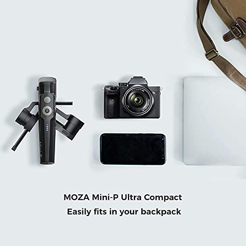 MOZA Mini-P 3 Axis Gimbal Stabilizer Compatible with Smartphone, Mirrorless Camera, Action Cameras with a Maximum Payload of 1.98lbs for Traveling Adventuring Filmmaking Shooting