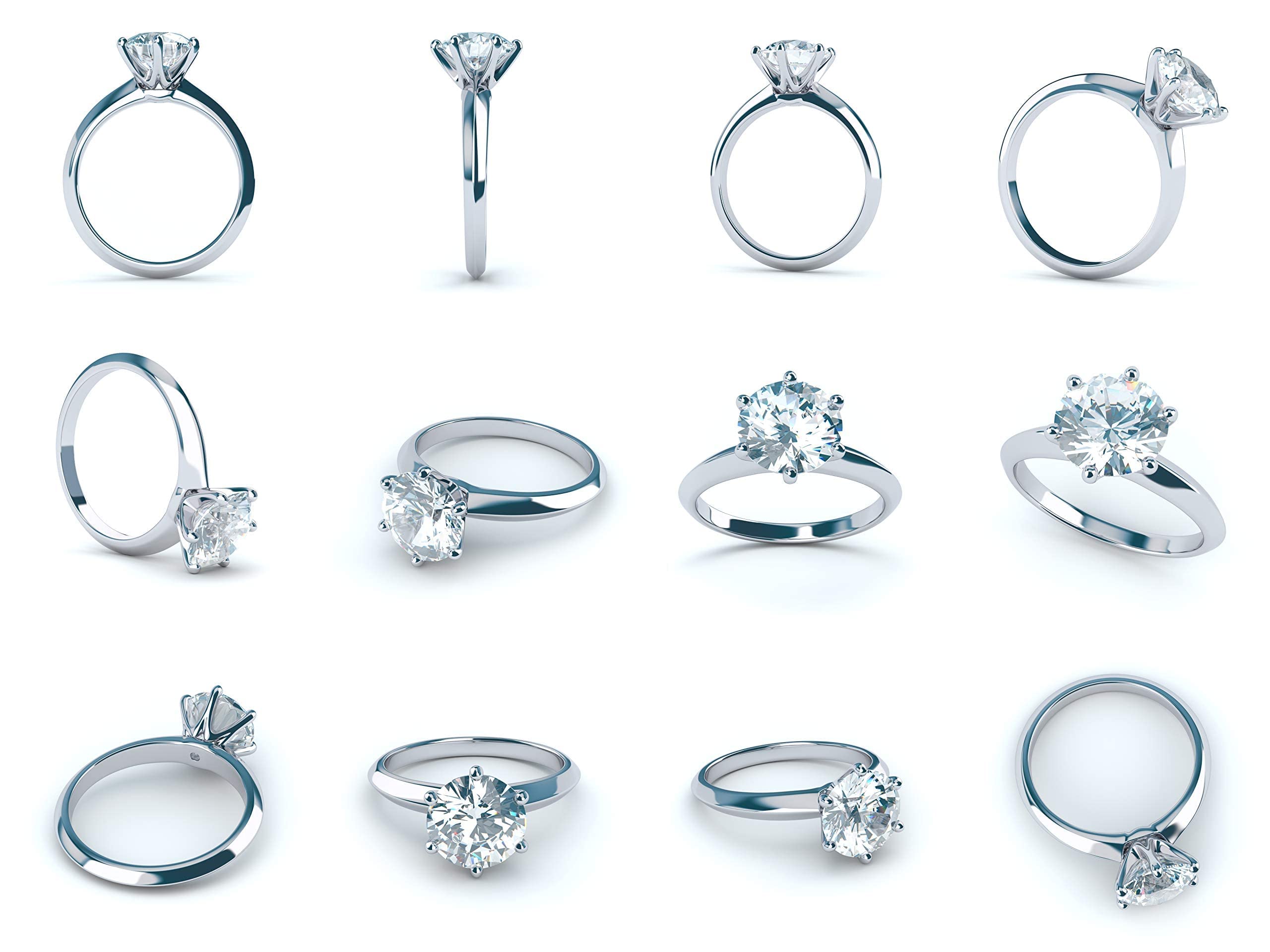 NANA Jewels 2.00ct Matrix Simulated Diamond Solitaire Engagement Ring Wedding Set w/Pure Brilliance Zirconia Size 7