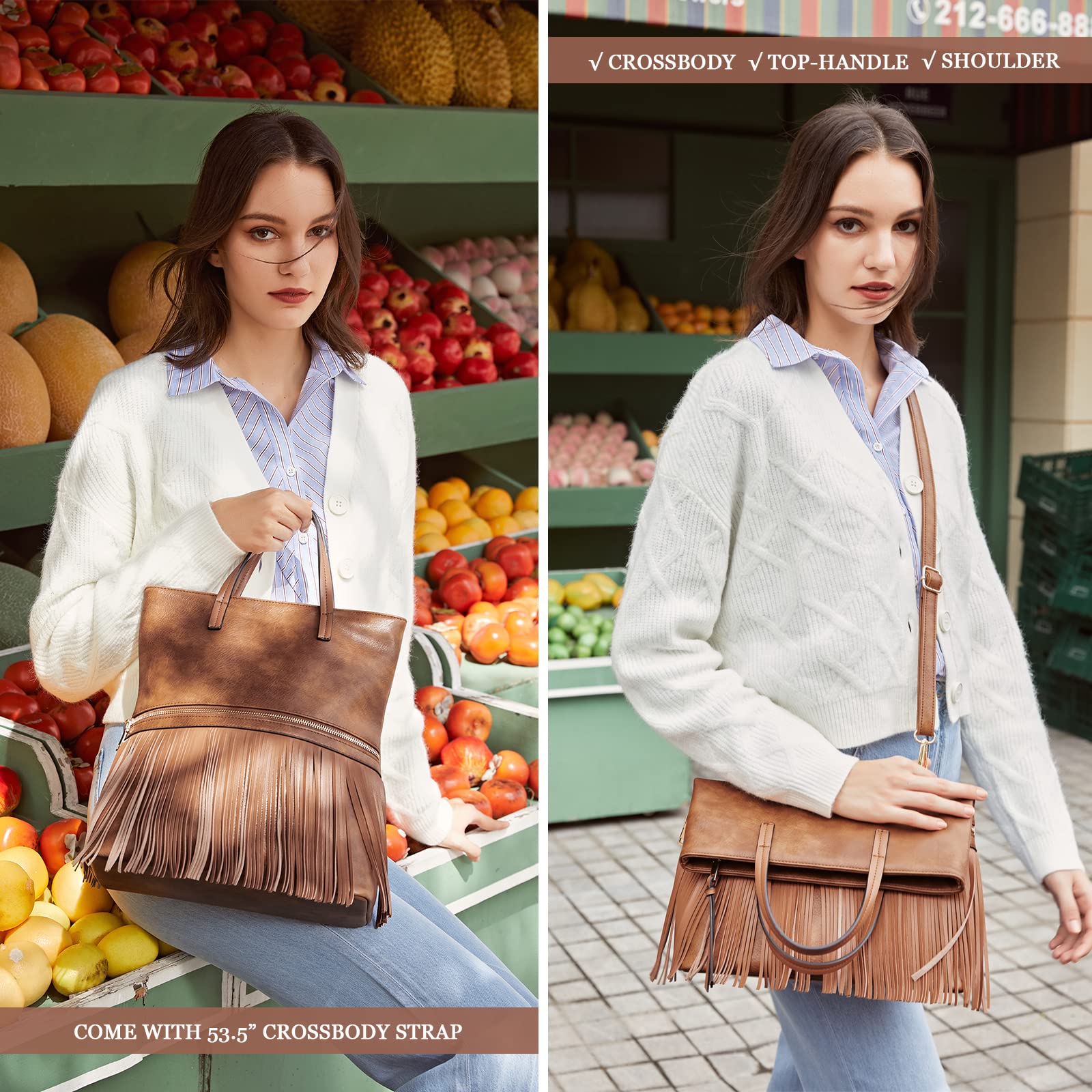 OUKUPA Genuine Leather Crossbody Bags for Women Shoulder Handbags Quilted Purse 0346