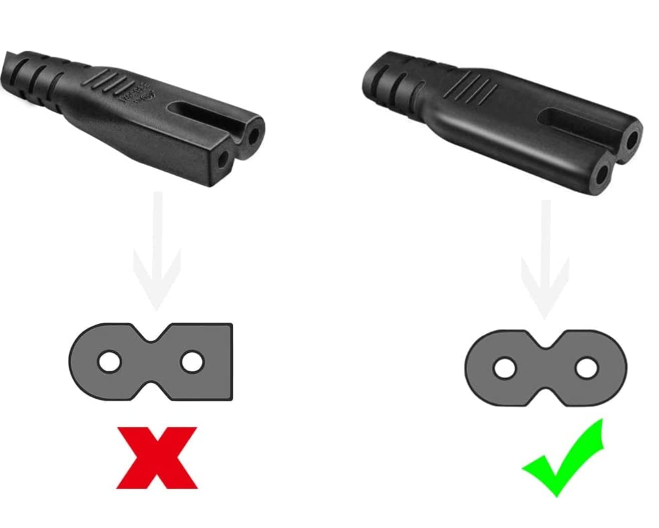 PowerHOOD AC Power Cord Compatible with Sony PS3 Slim / PS4 Slim PlayStation 4 / PS5, Xbox Series S, Xbox Series X, Xbox One S/X Game Console Power Supply Cable Replacement