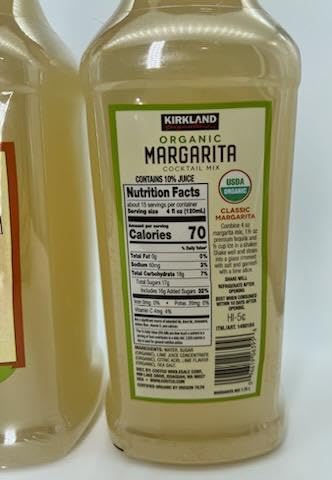 Kirkland Premium Margarita Cocktail Mix, 1.75 L(59.2 fl oz), Pack of 2