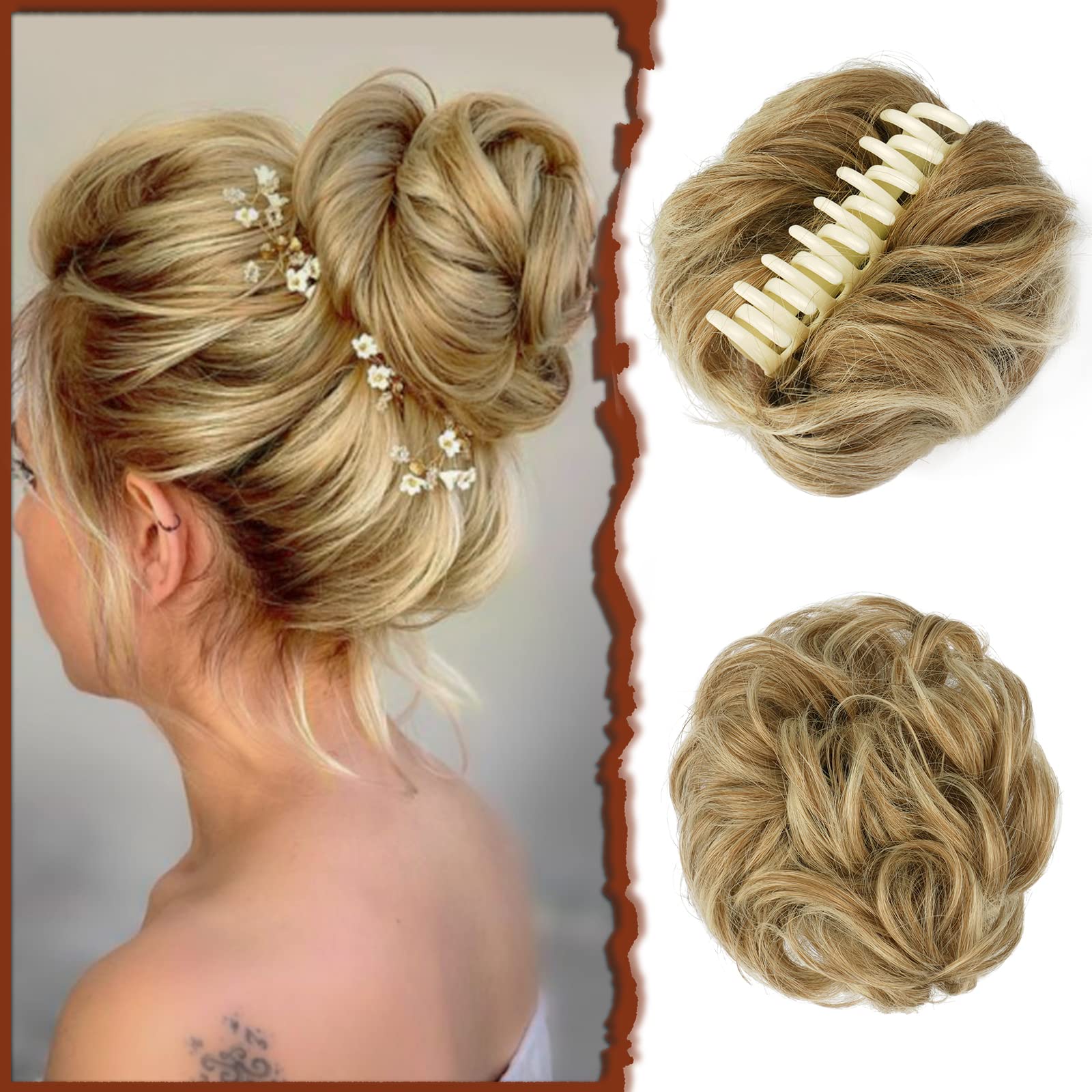SOFEIYAN CTousled Updo Hair Extensions Scrunchie Hairpiece