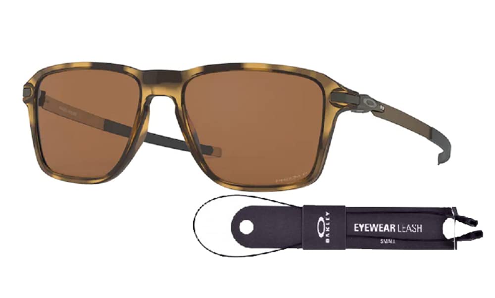 Oakley Wheel House OO9469 Square Sunglasses for Men + BUNDLE Accessory Leash Kit (Dark Satin Black/Prizm Black, 54)+ BUNDLE with Designer iWear Eyewear Kit