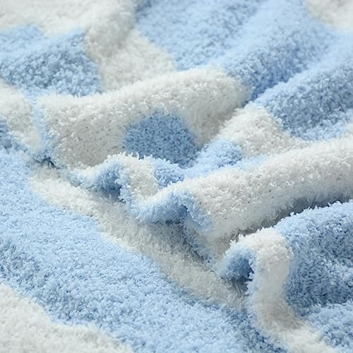 Soft Baby Blanket Baby Cozy Blanket Swaddling Blanket for Newborn Nursery 30x40 Inch Blue Cloud