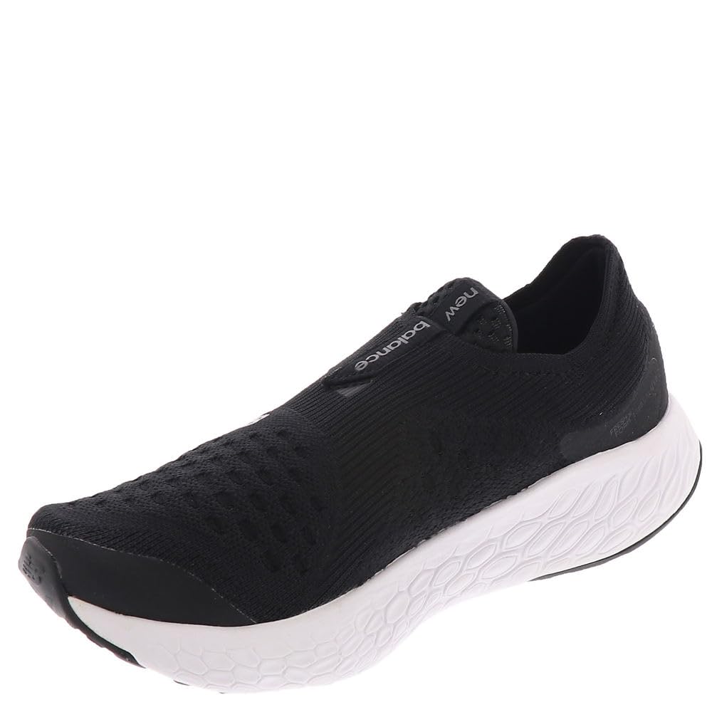 New Balance Men's Fresh Foam X 1080 Unlaced V1 Running Shoe, Black/White, 10.5
