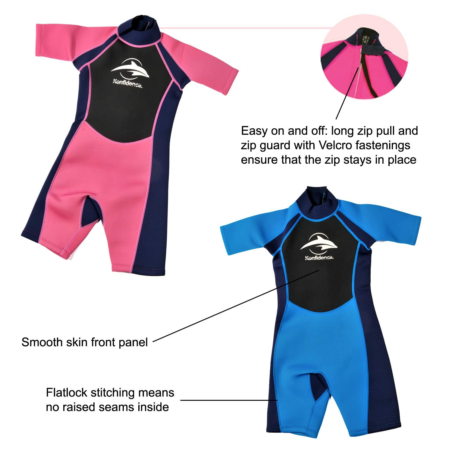 Konfidence Shorty Children's Wetsuit - Blue (7-8 Years)
