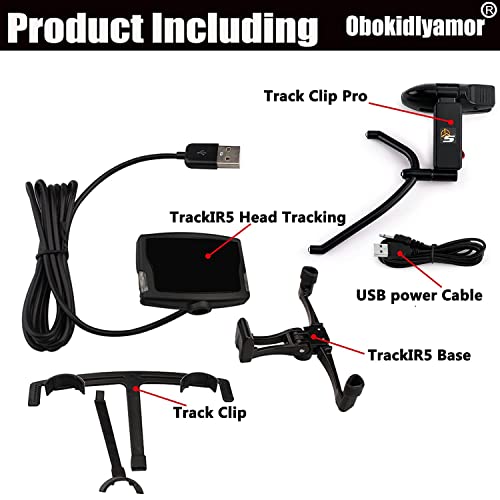 Optical Head Tracker Bundle, Head Tracker for TrackIR5/TrackNP5, Head Tracking Head Aiming Flight Simulation for Multiple Games (with Track Clip Pro)