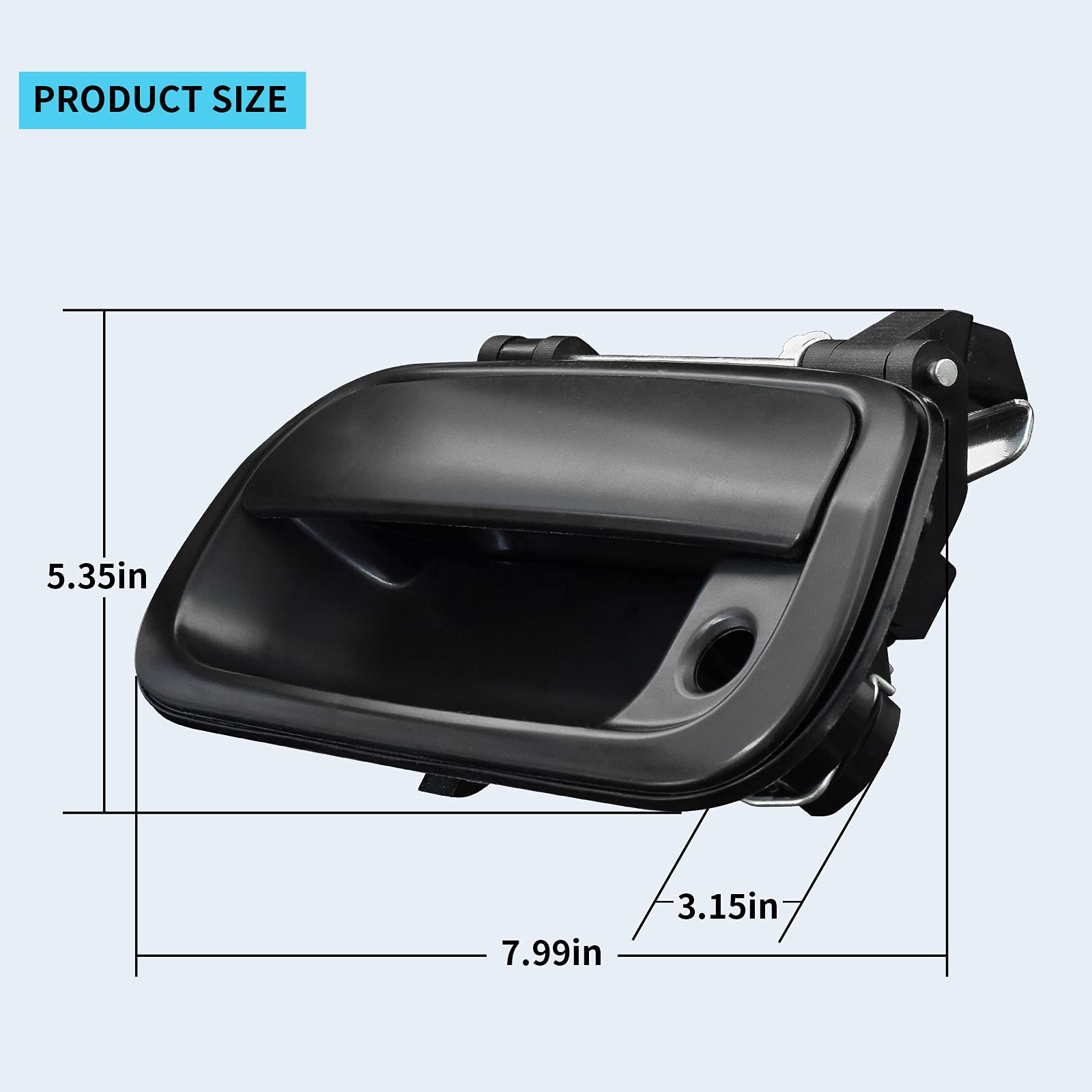 MuHize Camper Tailgate Handle - Black Durable Automotive Tailgate Handle, Compatible with 2000-2006 Toyota Tundra, OEM# 690900C010