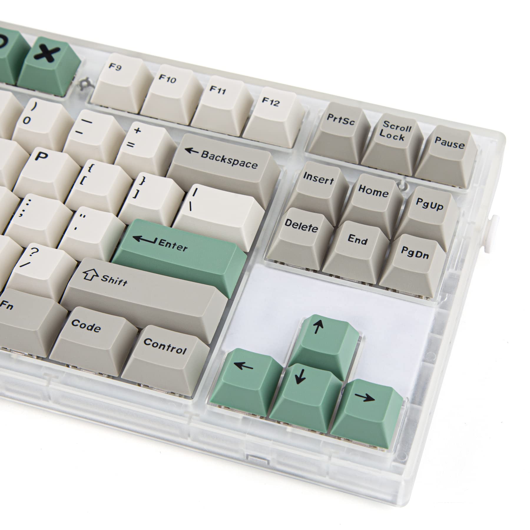 UniCusMech Custom Cherry Profile Double Shot 196 Keys Keycaps ANSI & ISO Layout Keycaps for Mechanical Gaming Keyboard Cherry MX Switches (9009)