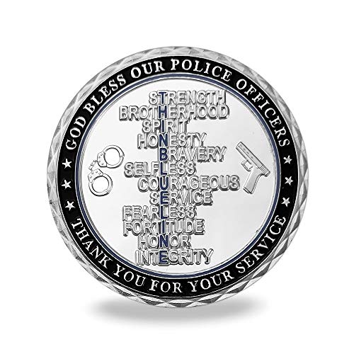 US Thin Blue Line Police Officers Spartan Warriors Challenge Coin Law Enforcement Souvenir Decoration Gift