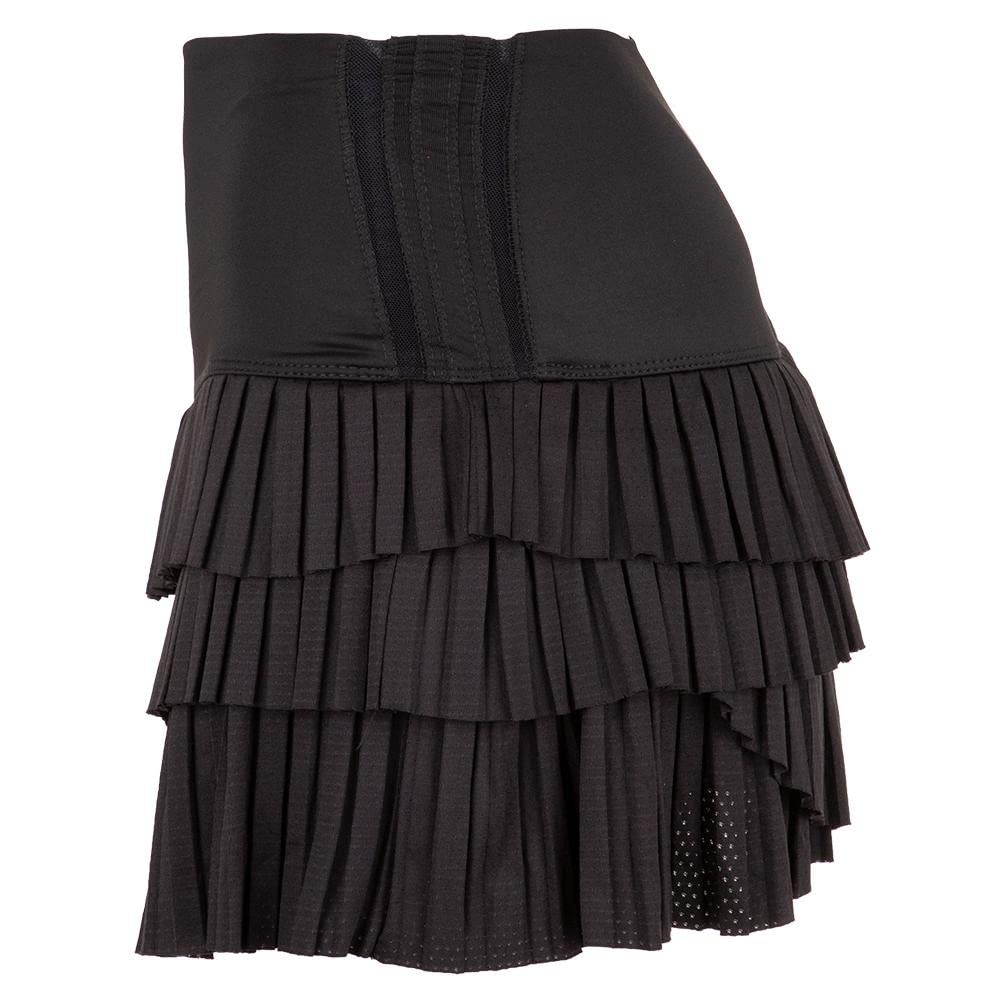 Lucky In Love BMS Hi Pleat Scallop Skirt - Charcoal