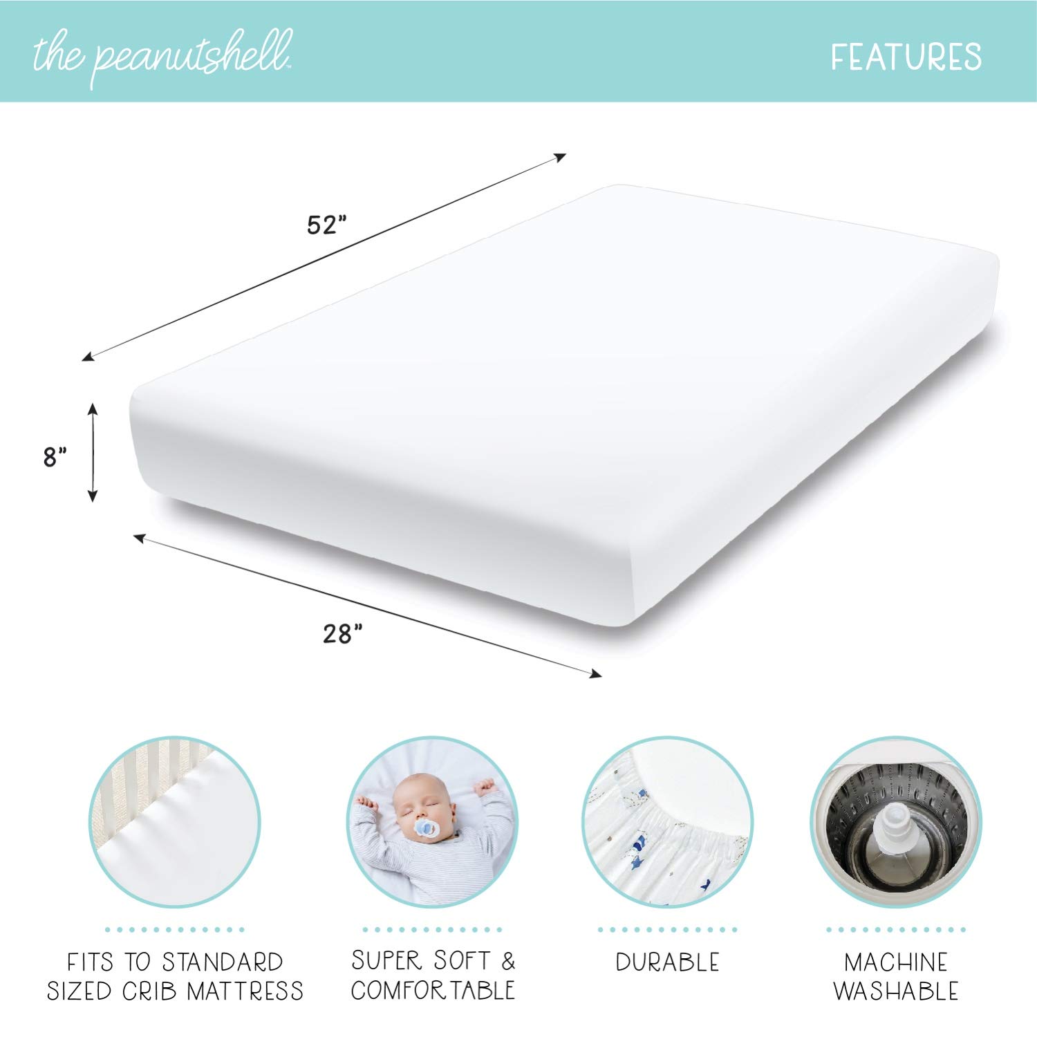 The Peanutshell Pink Woodland Floral Fitted Crib Sheet Set for Baby Girls (Floral)