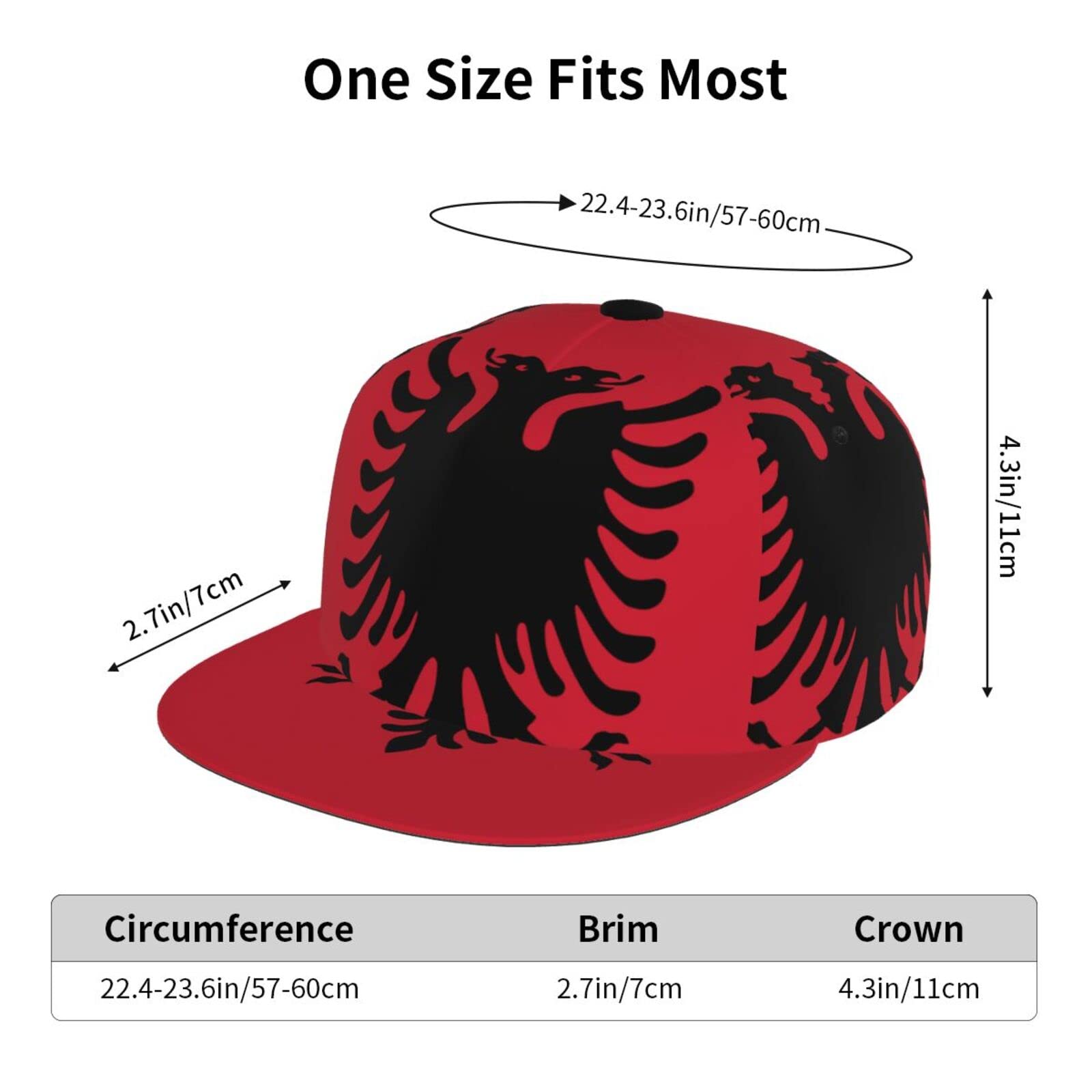 Unisex Trucker Cap Snapback Dad Cap for Men Women-Albania Flag Baseball Cap