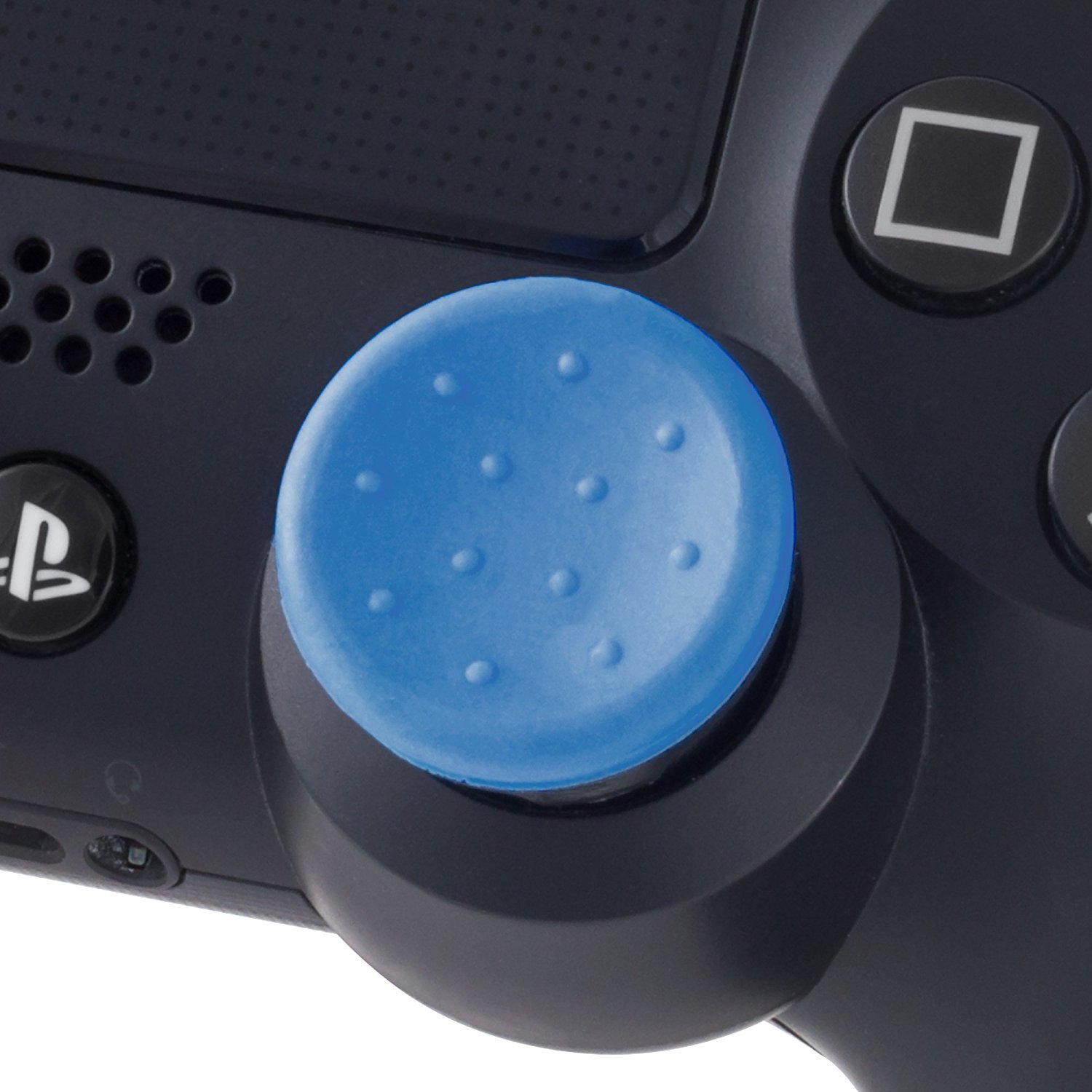 KontrolFreek Alpha for Playstation 4 (PS4) and Playstation 5 (PS5) | Performance Thumbsticks | 2 Low-Rise Concave | Blue