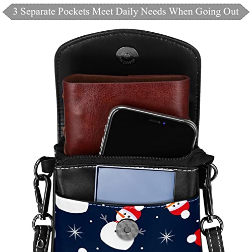 Small Crossbody Bag Snowman Cell Phone Purse Wallet