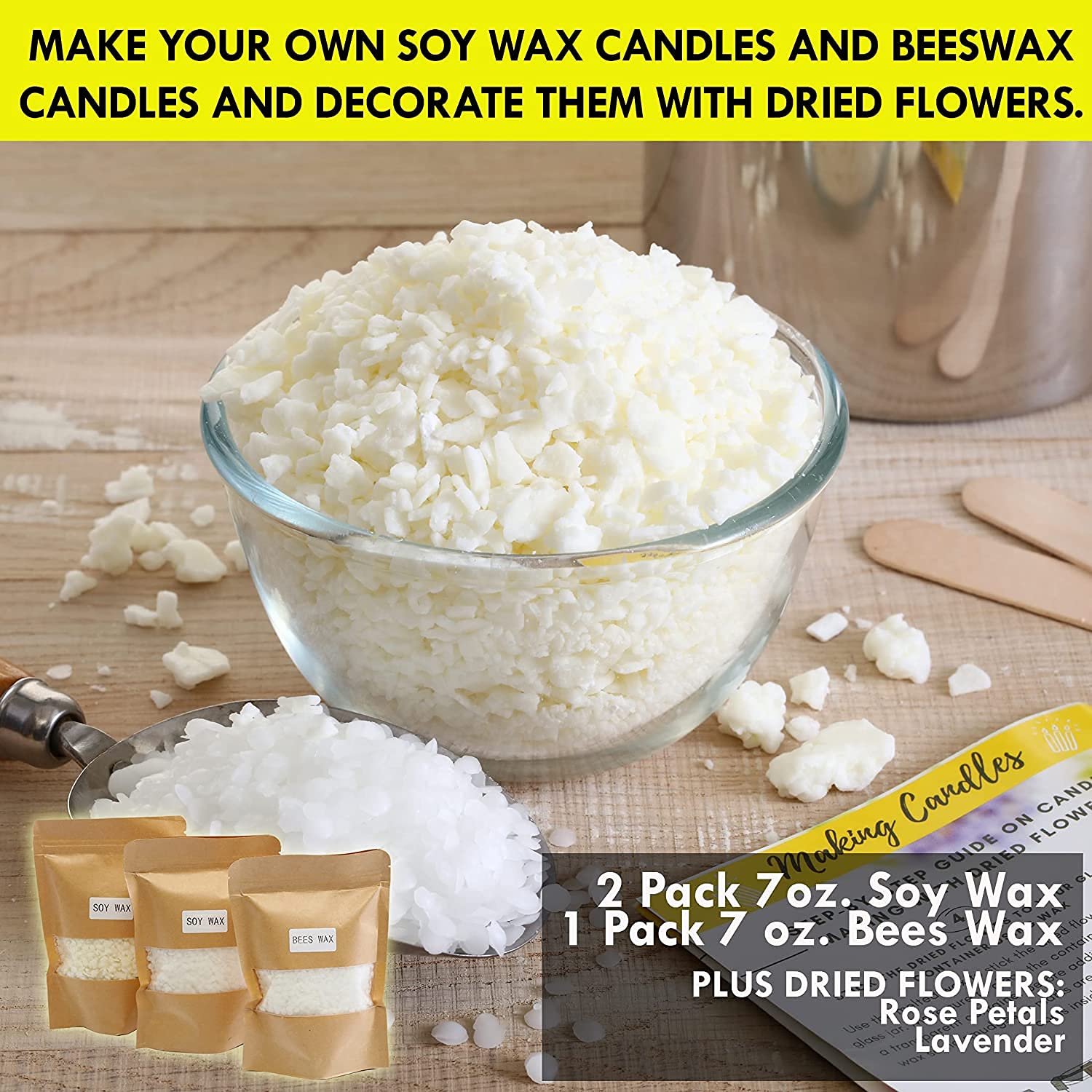 KRONICTRON DIY Candle Making Kit | Soy Wax, Beeswax, Candle Melting Pot, Color Dyes and More | Candle Making Kit for Adults and Beginners (Big Kit)