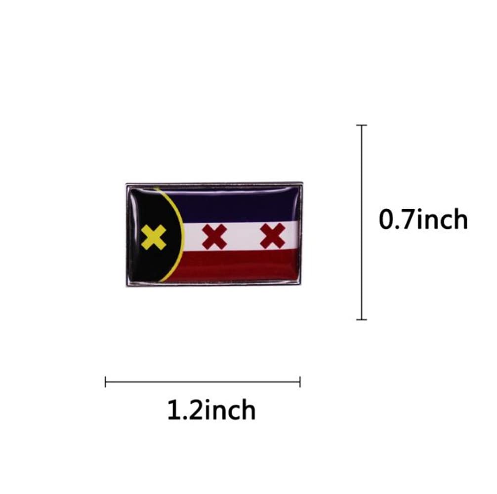 L'Manberg Pin Manburg Flag Brooch Lapel Pins Badge Independent Dream SMP Flag Fans Gift