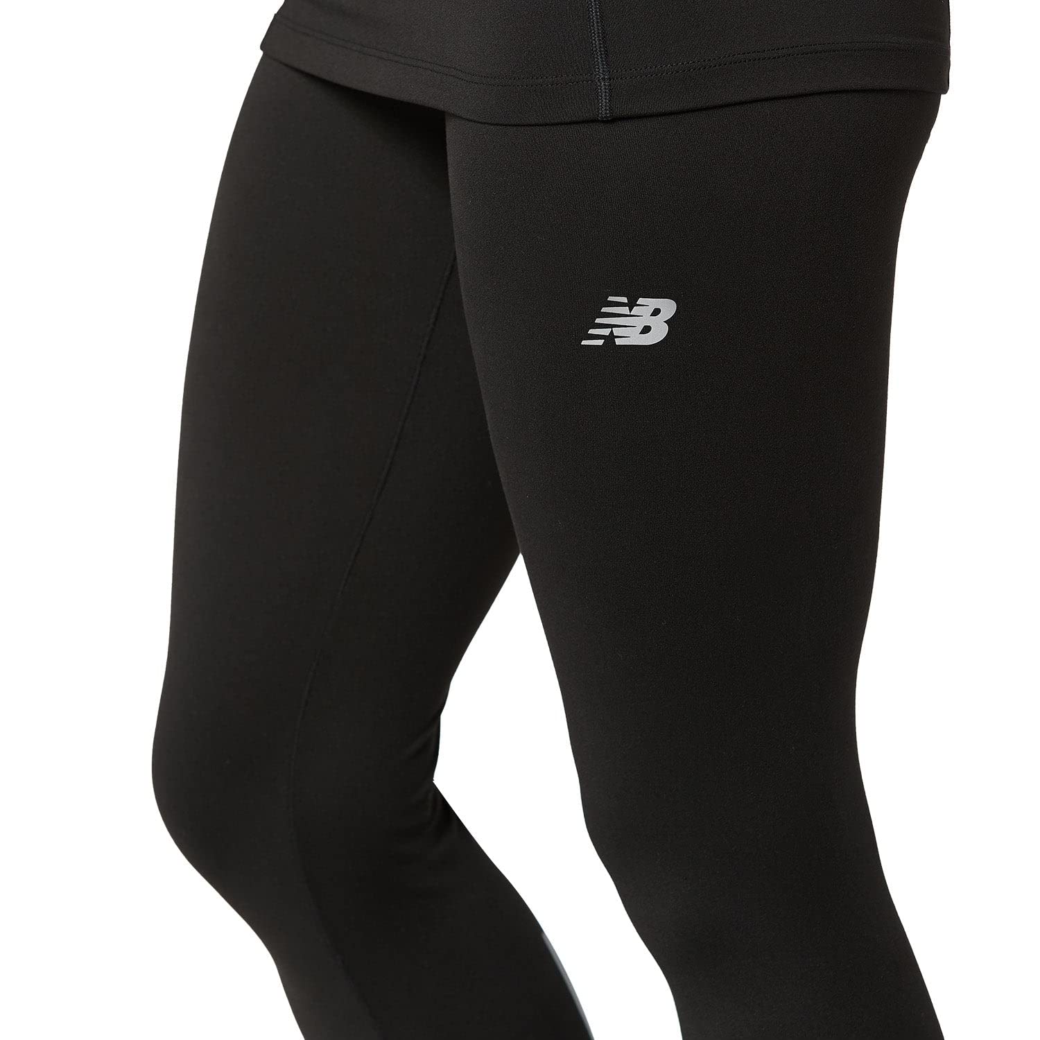 New Balance Women's 2.0 Soft Base Layer Pant with Non-Rolling Elastic Waistband, Dark Heather Grey, Large