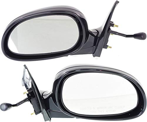 Kool Vue Mirror Set Compatible With 1992-1995 Honda Civic, Manual Folding, Manual Remote Glass, Paintable Driver and Passenger Side