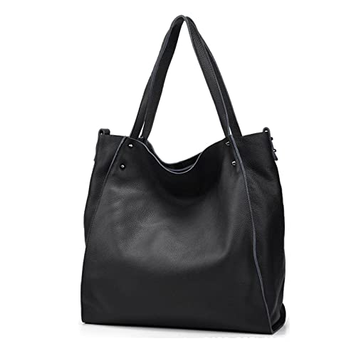 NC Leather Women's Bag Shoulder Bag Women's Large Bag First Layer Cowhide Large Capacity Hand Tote Bag