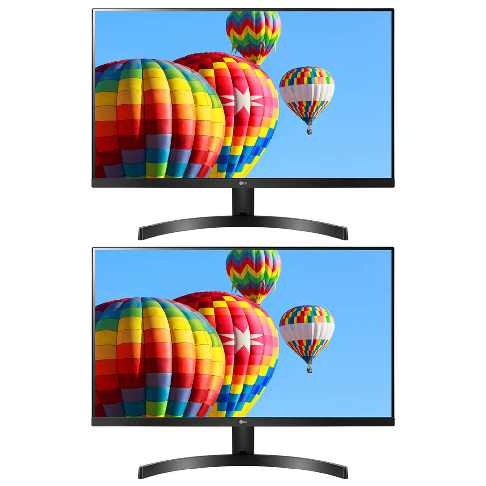 LG 27ML600M-B 27 inch Full HD 16:9 IPS 3-Side Borderless Radeon FreeSync Monitor 2 Pack