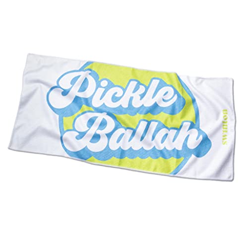 Swinton Pickleball Sports Towel in White - Pickleball Gift and Accessory