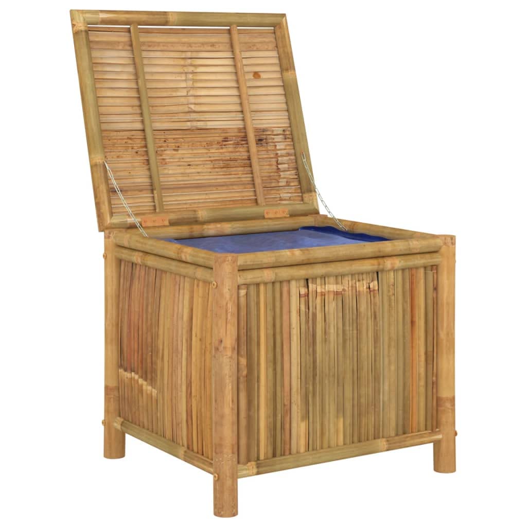 UTSRABFA Patio Storage Box Dock Box Farmhouse Storage Boxes Patio Storage Box 23.6"x20.5"x21.7" Bamboo Suitable for Outdoor, Garden, Balcony, Swimming Pool