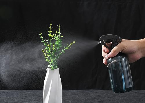 Yebeauty Plant Mister Spray Bottle, 2Pcs 17oz 500ml Fine Mist Plant Atomizer Watering Sprayer Bottle for Gardening Cleaning Solution with Top Pump Trigger Water, Clear Blue