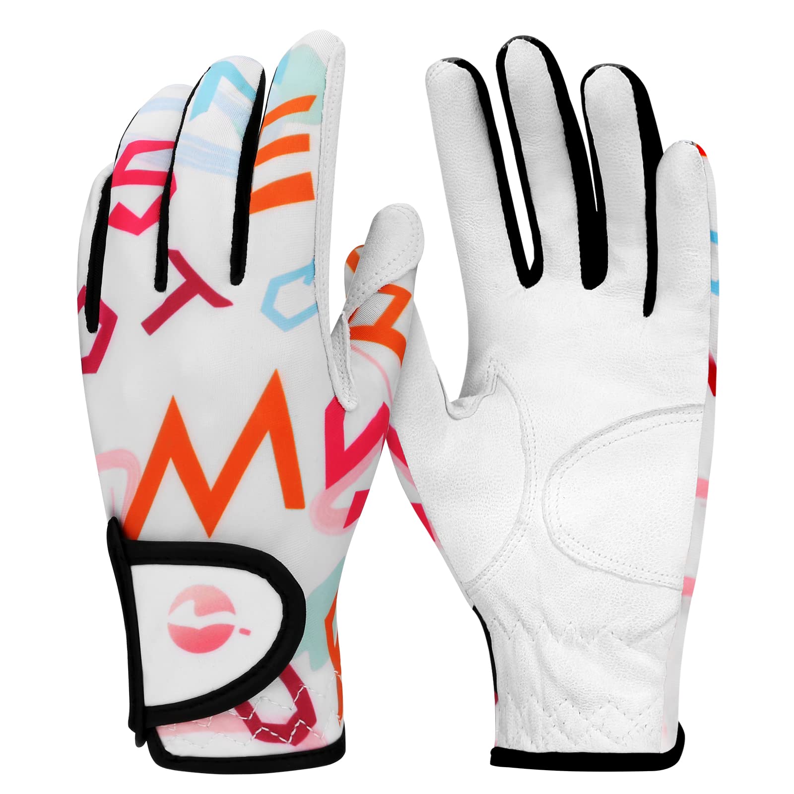 Monster Equips Women's Golf Gloves - Genuine Cabretta Leather - Premium Tour Golf Glove (Medium)