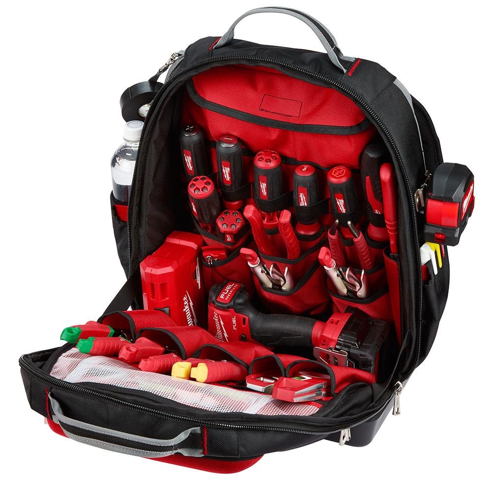Milwaukee Ultimate Jobsite Backpack,Constructed of 1680D Ballistic Materials,with 48 Total Pockets, 5X More Durable and 2X More Padding, unsurpassed Comfort and Jobsite Performance!