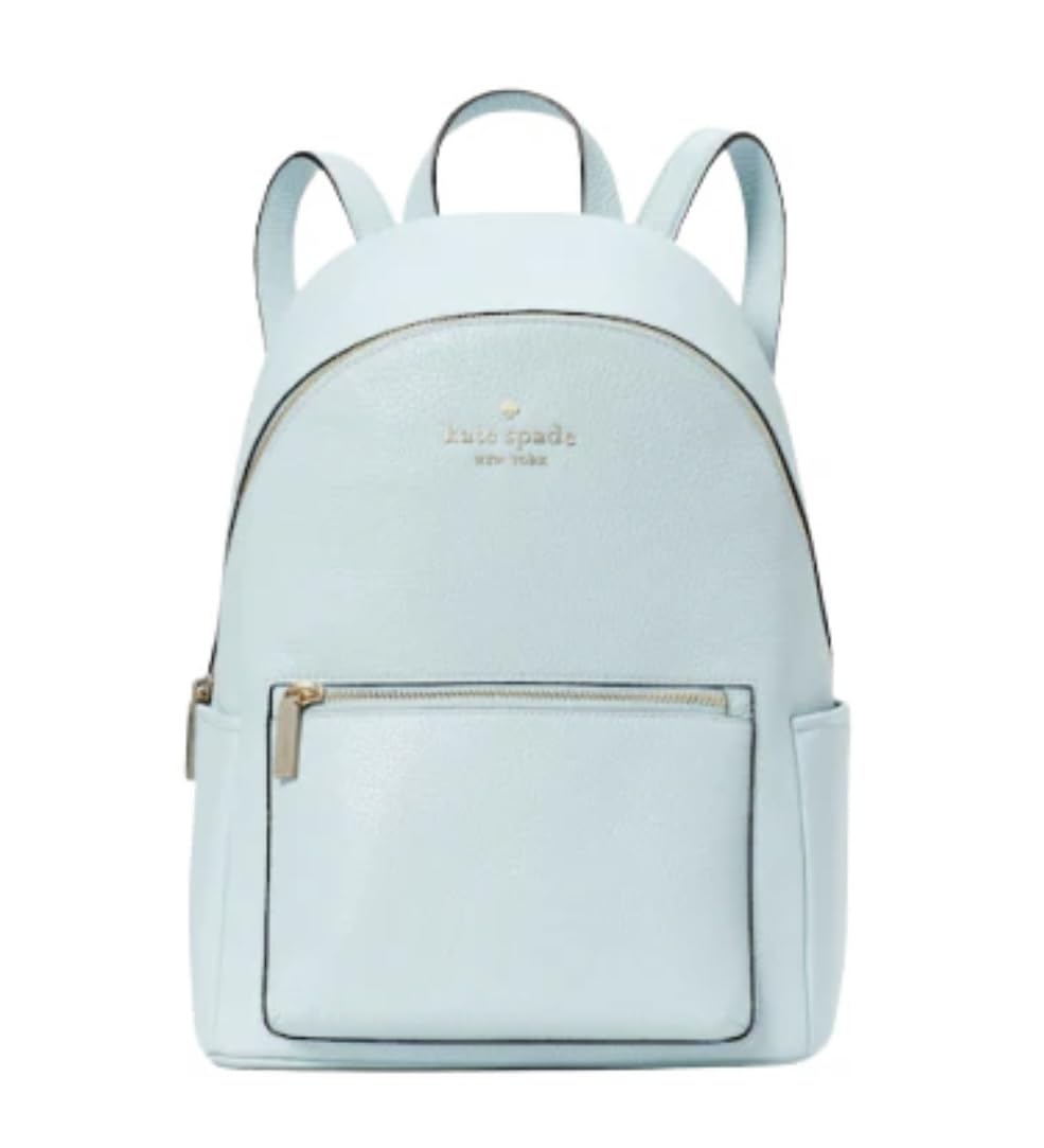 Kate Spade New York Leila Dome Backpack Pebbled Leather Medium (Dewy Blue)
