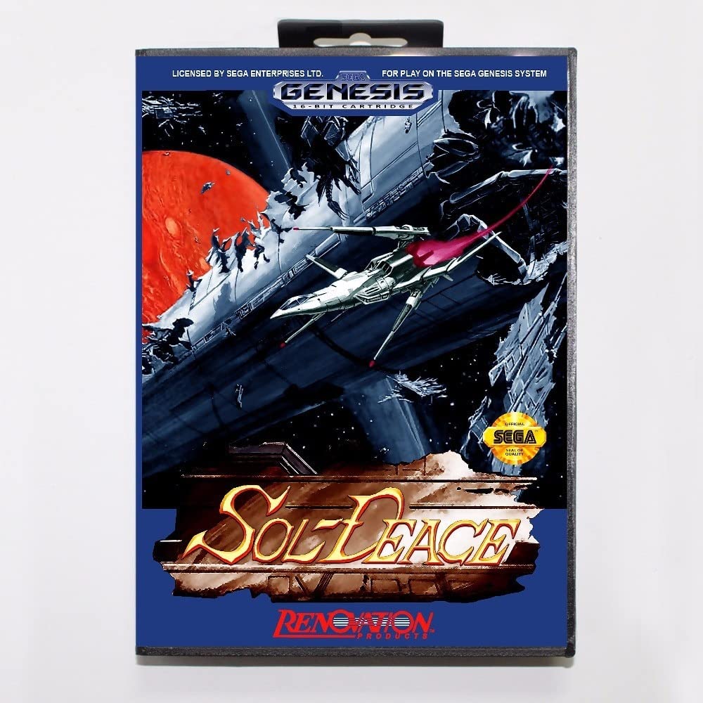 Sol Deace Game Cartridge 16 Bit MD Game Card With Retail Box For Sega Mega Drive For Genesis (Black)