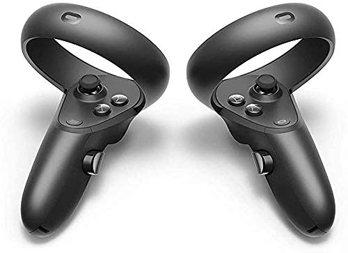 Oculus - Rift S PC-Powered VR Gaming Headset Two Touch Controller, 3D Positional Audio, Insight Tracking, Adjustable Halo Headband Bundle with TWE Cleaning Cloth & USB Extension (Renewed), black