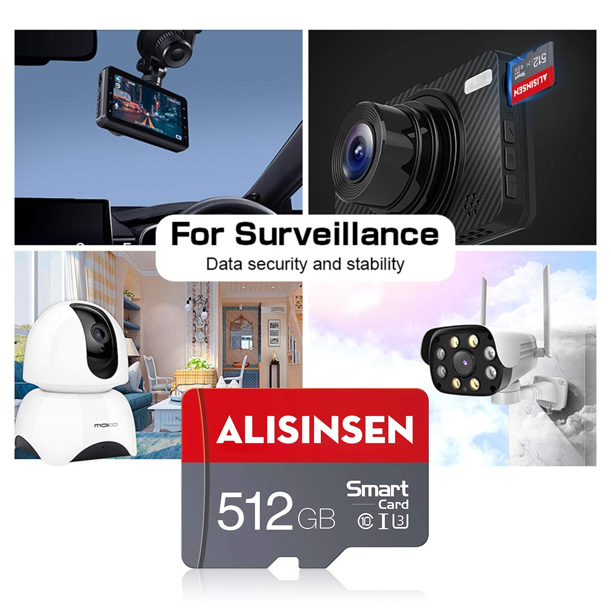 Micro SD Card 512GB with SD Card Adapter Micro SD Memory Cards 512GB Mini SD Card for GOPRO Class 10 High Speed TF Card for Phone,Camera,Game Console, Dash Cam, Surveillance, Drone