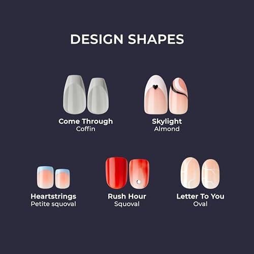 KISS imPRESS No Glue Mani Press On Nails, Design, 'No Other', Red, Short Size, Squoval Shape, Includes 30 Nails, Prep Pad, Instructions Sheet, 1 Manicure Stick, 1 Mini File