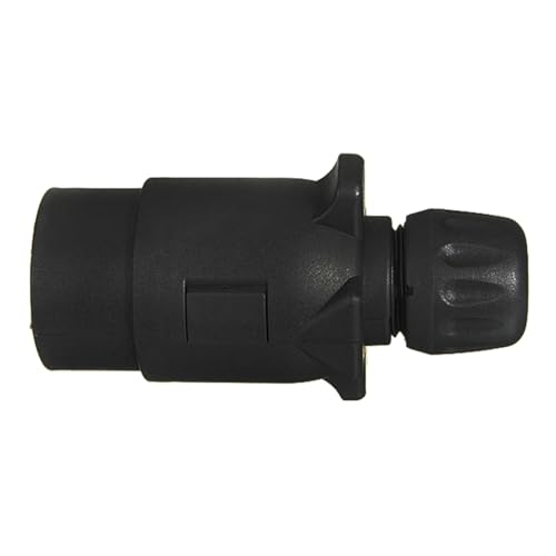 Vdaxvme 7 Pin Adapter Trailer Connector 12V Towbar Towing Waterproof Socket Adapter Standard European Car Truck Caravans Trailer Light Connector 7-Way Round Pin Adapter