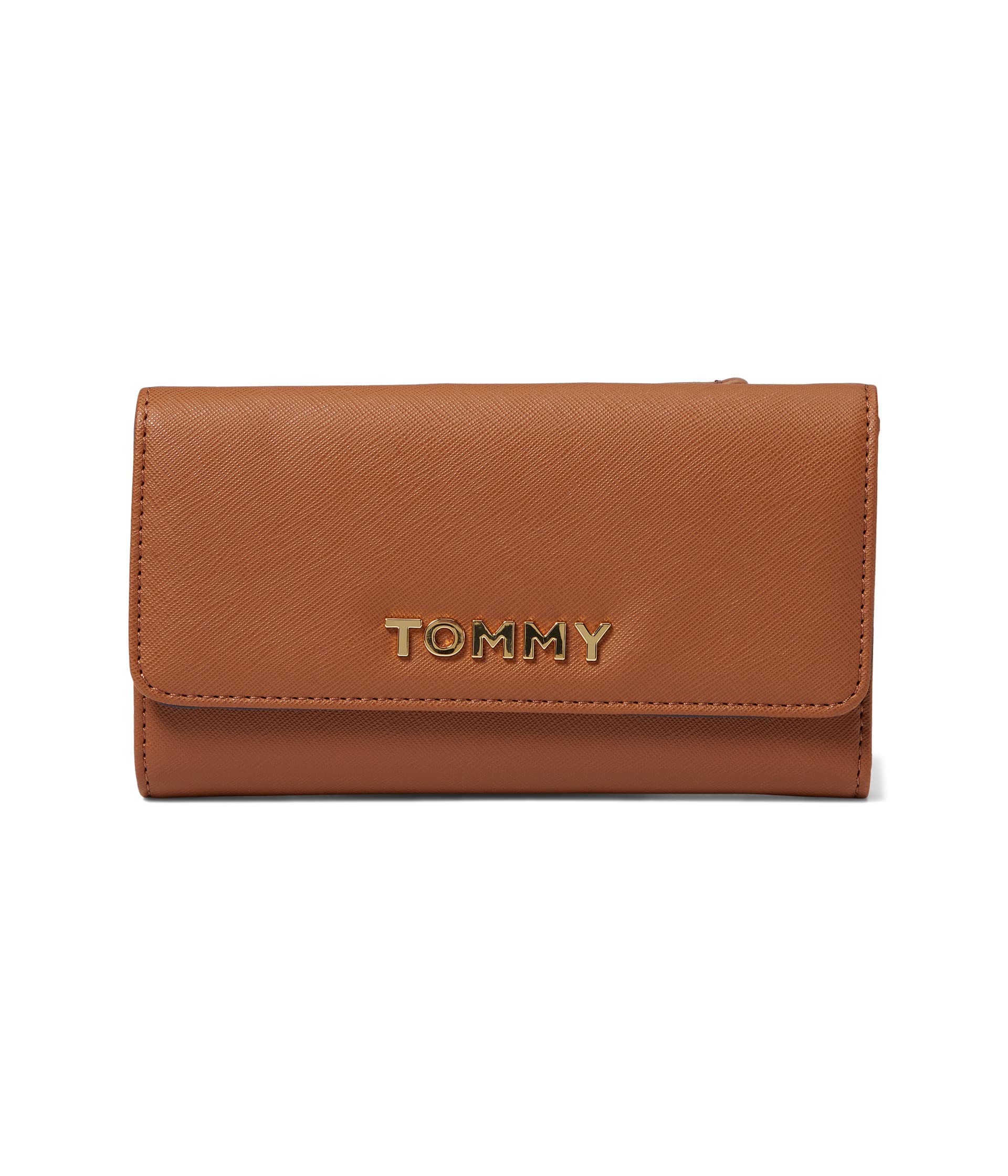 Tommy Hilfiger Kendall II Flap Continental Wallet Saffiano PVC Party Pink One Size