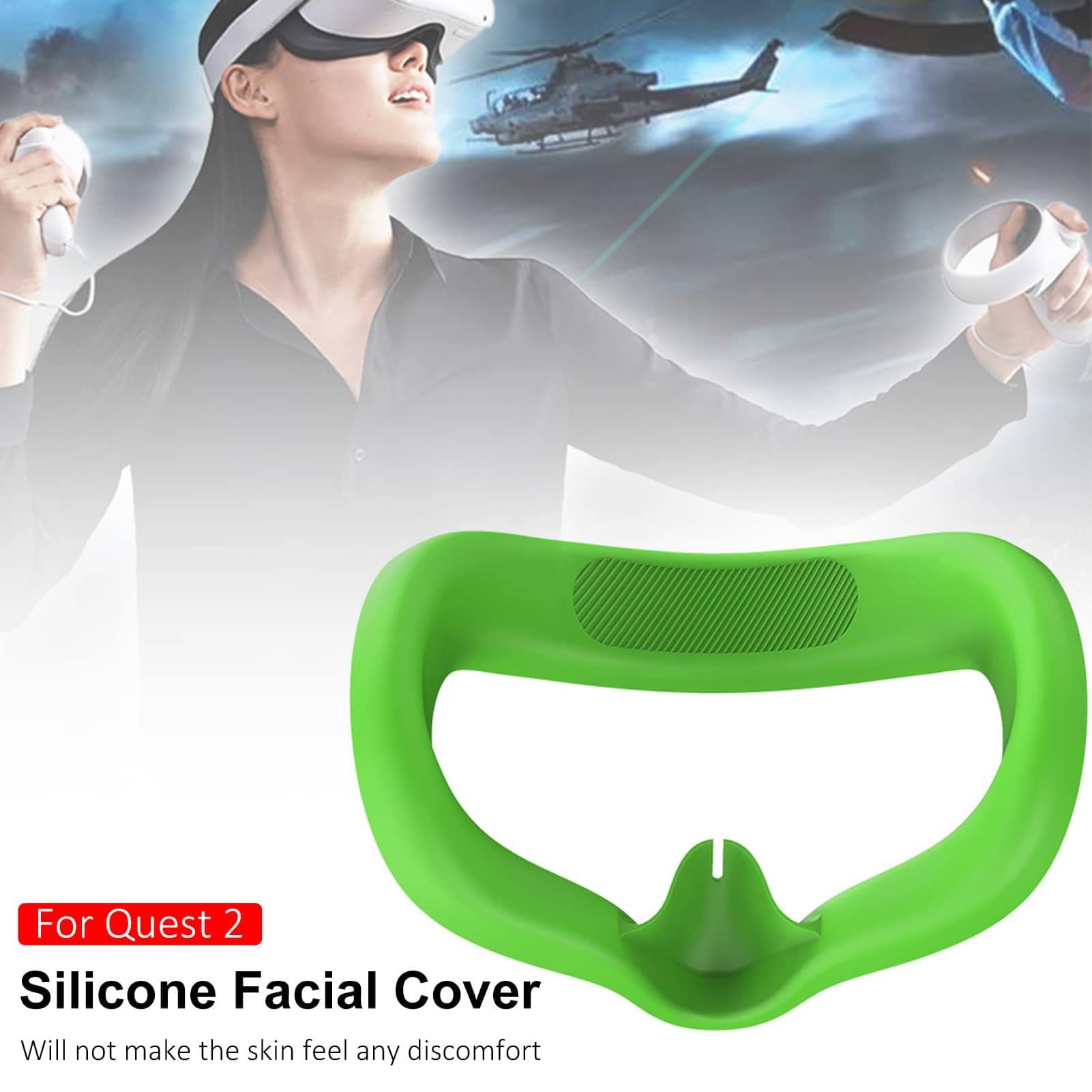 Oculus Quest 2 Face Pad Accessories | VR Silicone Luminous Facial Interface Cover | Sweat Guard Face Cushion Cover for Oculus Quest 2 VR Headset